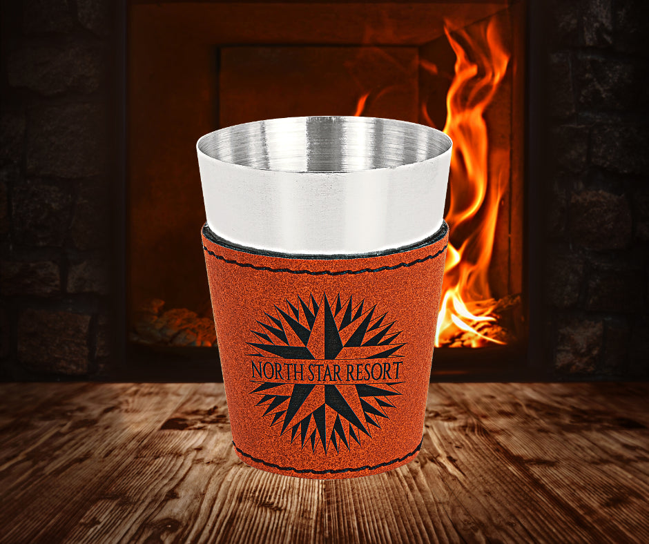Leather Wrapped Stainless Steel Shot Glass – Doss Custom Leather Works