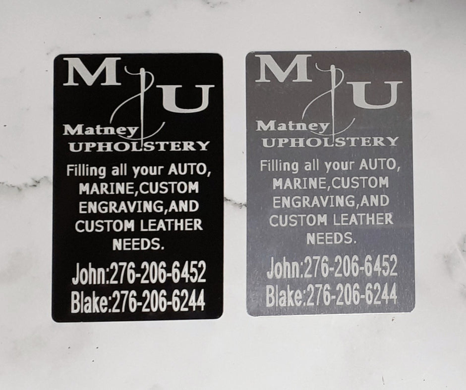 Unique Aluminum Custom Business Cards – Doss Custom Leather Works